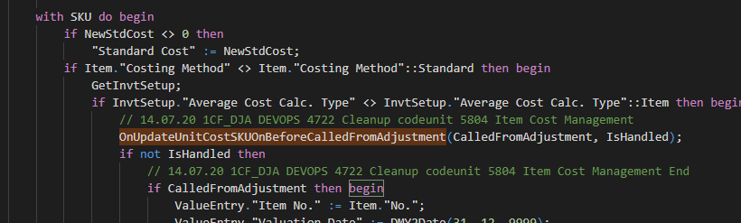 [Event Request] Codeunit 5804 Item Cost management ...