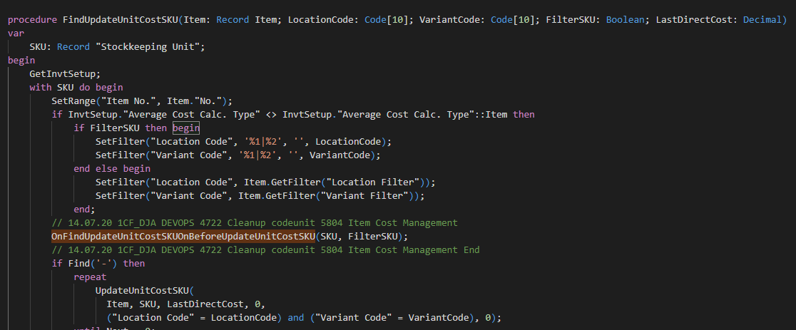 [Event Request] Codeunit 5804 Item Cost Management ...
