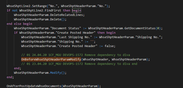 [Event Request] Codeunit 5763 Whse.-Post Shipment - OnBeforeWhseShptHeaderParamModify · Issue ...