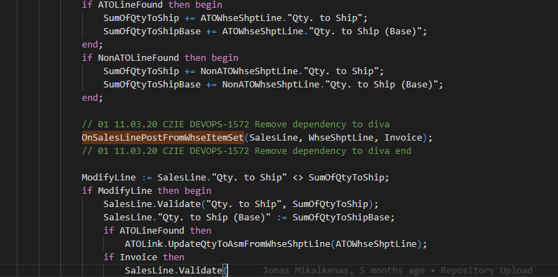 Event Request Codeunit 5763 Whse Post Shipment