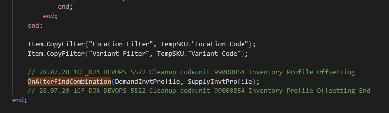 [Event Request] Codeunit 99000854 Inventory Profile Offsetting - OnAfterFindCombination · Issue ...