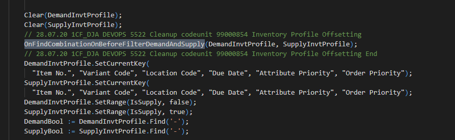 [Event Request] Codeunit 99000854 Inventory Profile Offsetting ...