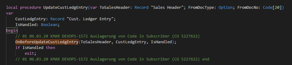 Additional Parameter Request Codeunit 6620 Copy Document Mgt Onbeforeupdatecustledgentry