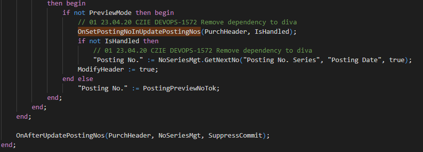 [Event Request] Codeunit 90 Purch.-Post - OnSetPostingNoInUpdatePostingNos · Issue #9257 ...