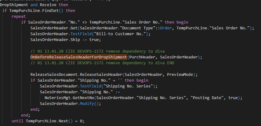 [Event Request] Codeunit 90 Purch.-Post - OnBeforeReleaseSalesHeaderForDropShipment · Issue ...