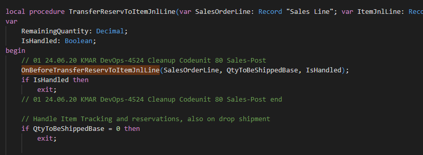 [Event Request] Codeunit 80 Sales-Post - OnBeforeTransferReservToItemJnlLine · Issue #9267 ...