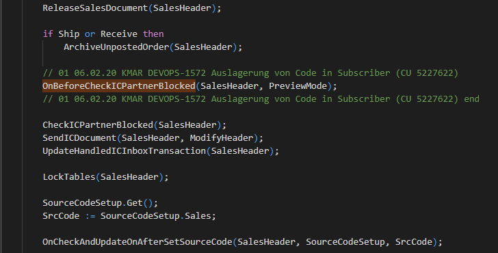 Event Request Codeunit 80 Sales Post Onbeforecheckicpartnerblocked · Issue 9354 · Microsoft