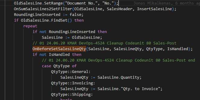[Event Request] Codeunit 80 Sales-Post - OnBeforeSetSalesLineQty · Issue #9360 · microsoft ...