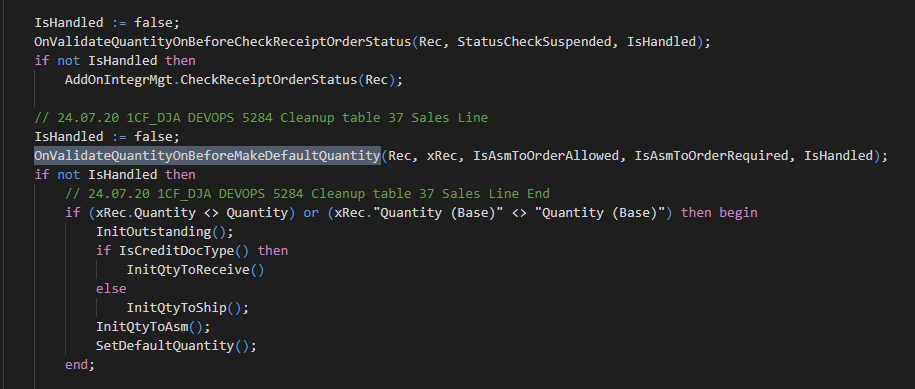 Event Request Table 37 Sales Line Onvalidatequantityonbeforemakedefaultquantity · Issue 
