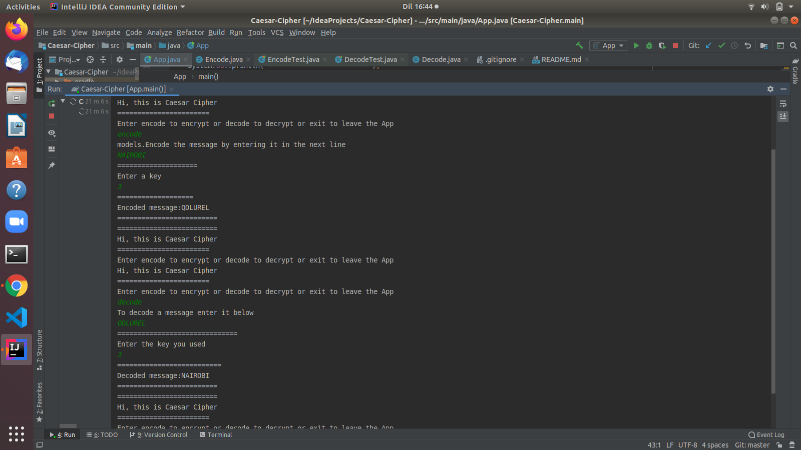 GitHub - EveNyarango/Caesar-Cipher: Its an application that encrypts ...