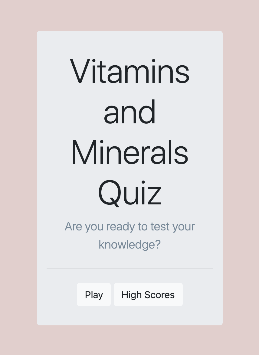 GitHub - klsybthrst/Vitamin-Deficiency-Quiz: How much do you know about essential vitamins and ...