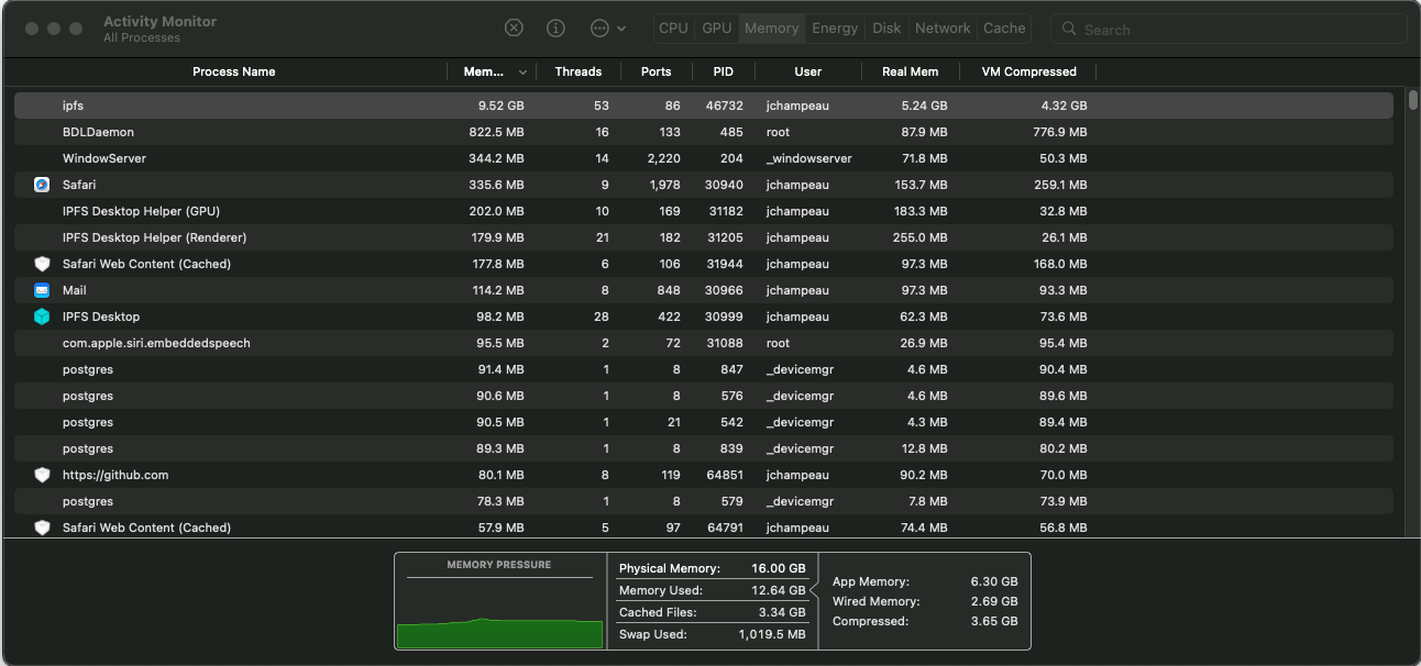 Memory hog bug taking more ram than machine has to offer · Issue #9790 ...