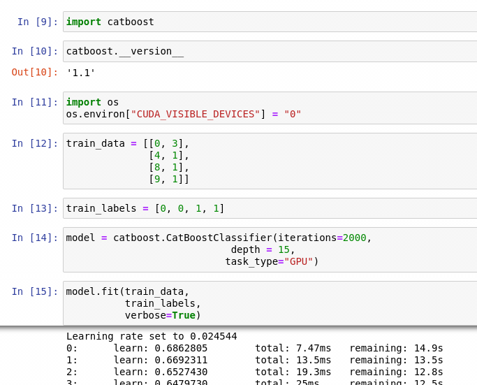 CatboostError: catboost/cuda/cuda_lib/cuda_manager.cpp:199: Condition ...