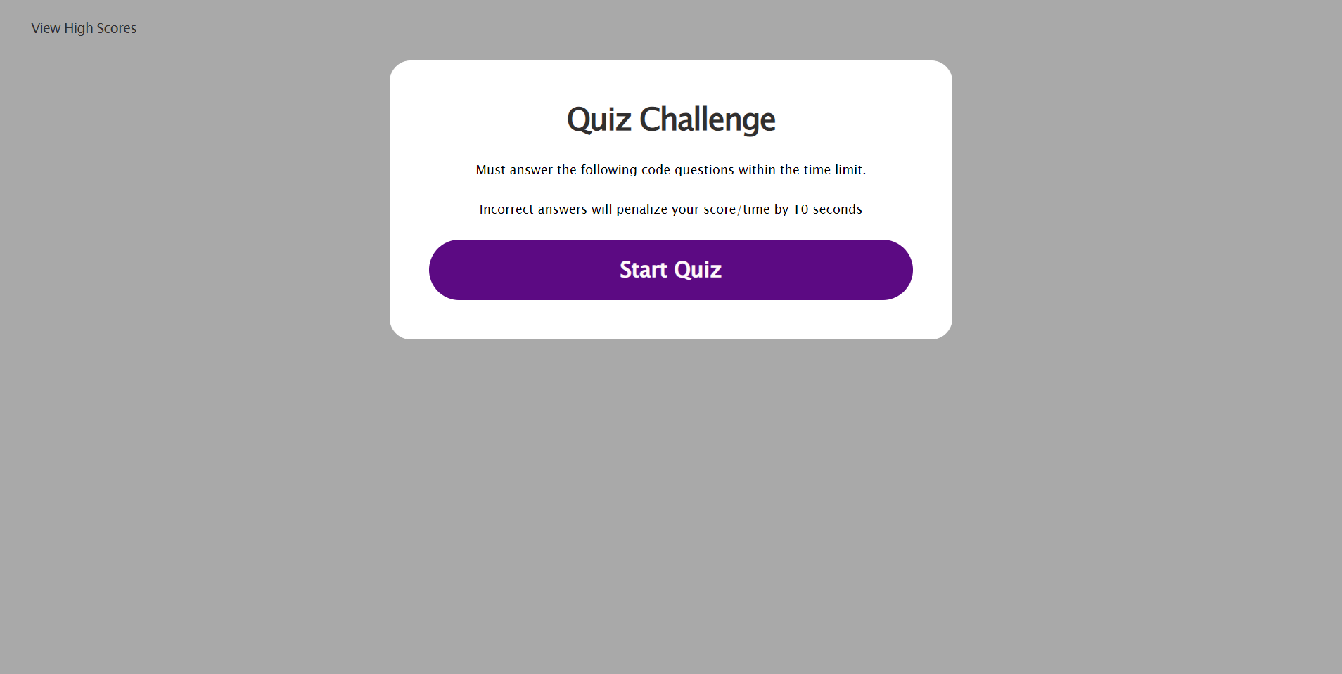 GitHub - gigavan/challenge-code-quiz