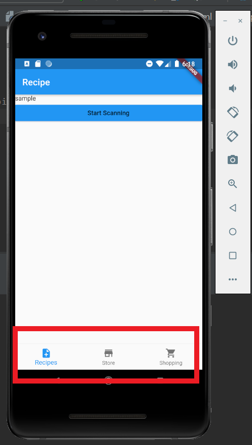 The Bottom Navigation Bar doesn't show correctly when I add an option ...