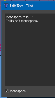 Monospace Text editor isn't monospace · Issue #3007 · mapeditor/tiled · GitHub