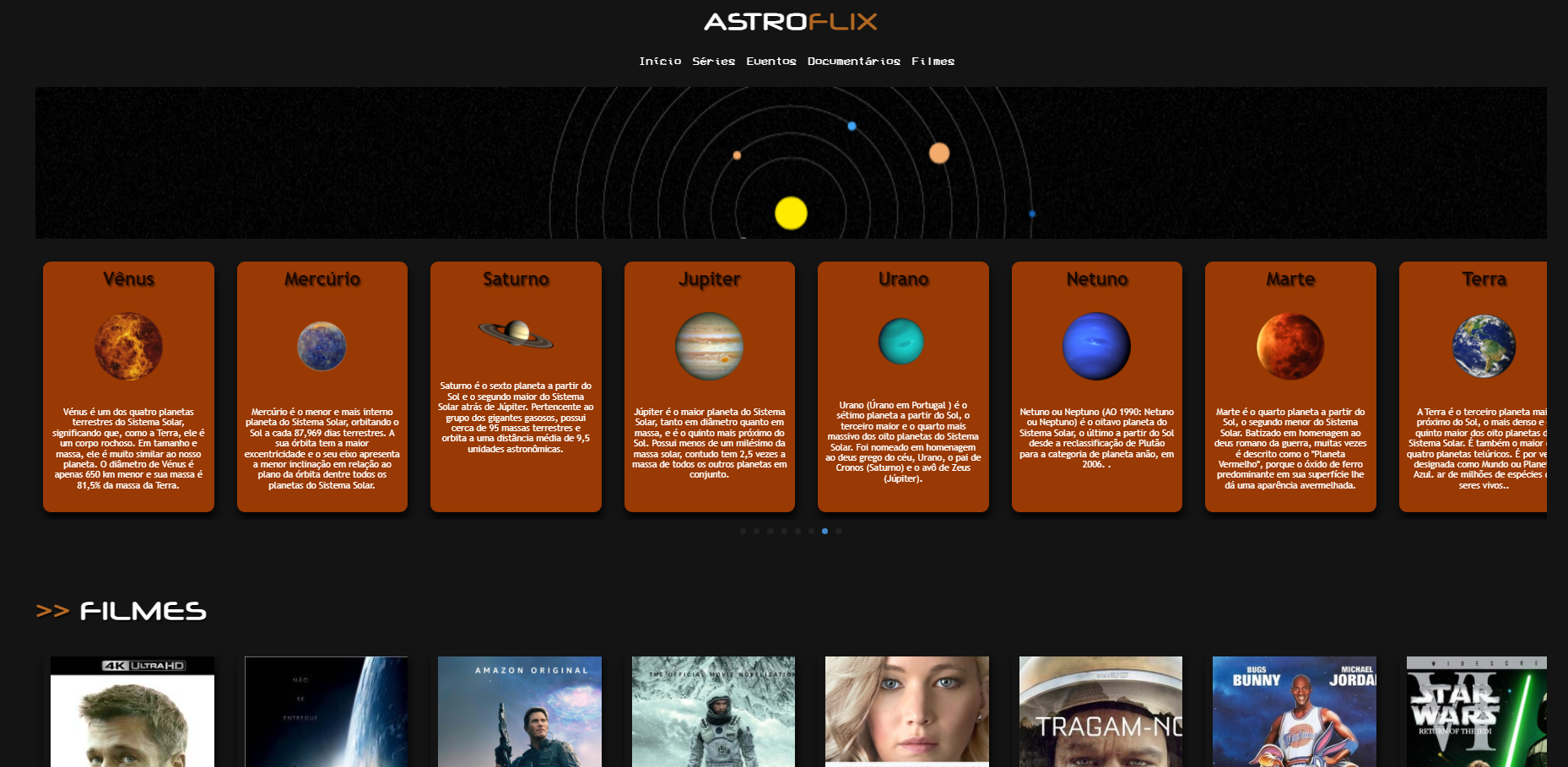GitHub - mileidymaria/ProjetoAstroflix: Projeto do bootcamp HTML Web Developer, da Digital ...