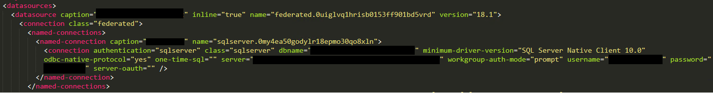 Updated Datasource Connection To Do Sql Authentication Looks Good On Server But When Downloaded