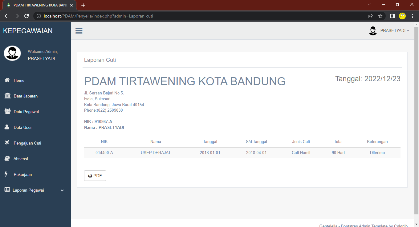 GitHub - Algy-setiawan/Sistem-Informasi-Kepegawaian-PDAM-Tirtawening: kepegawaian-PDAM ...