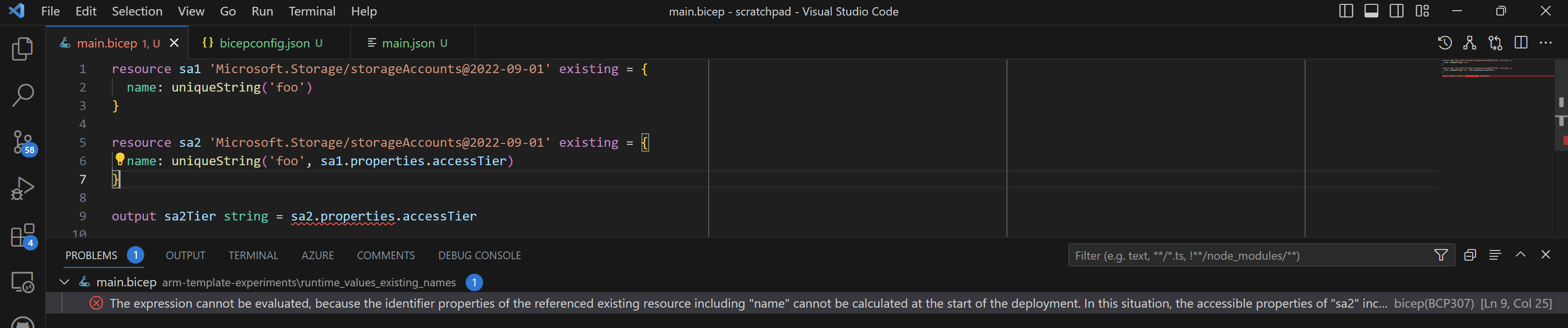 Symbolic Name Templates Cannot Use Runtime Values In `existing