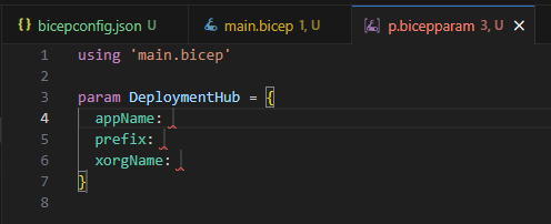 parameter auto complete with required-properties is shown in alphabetical order than the custom ...