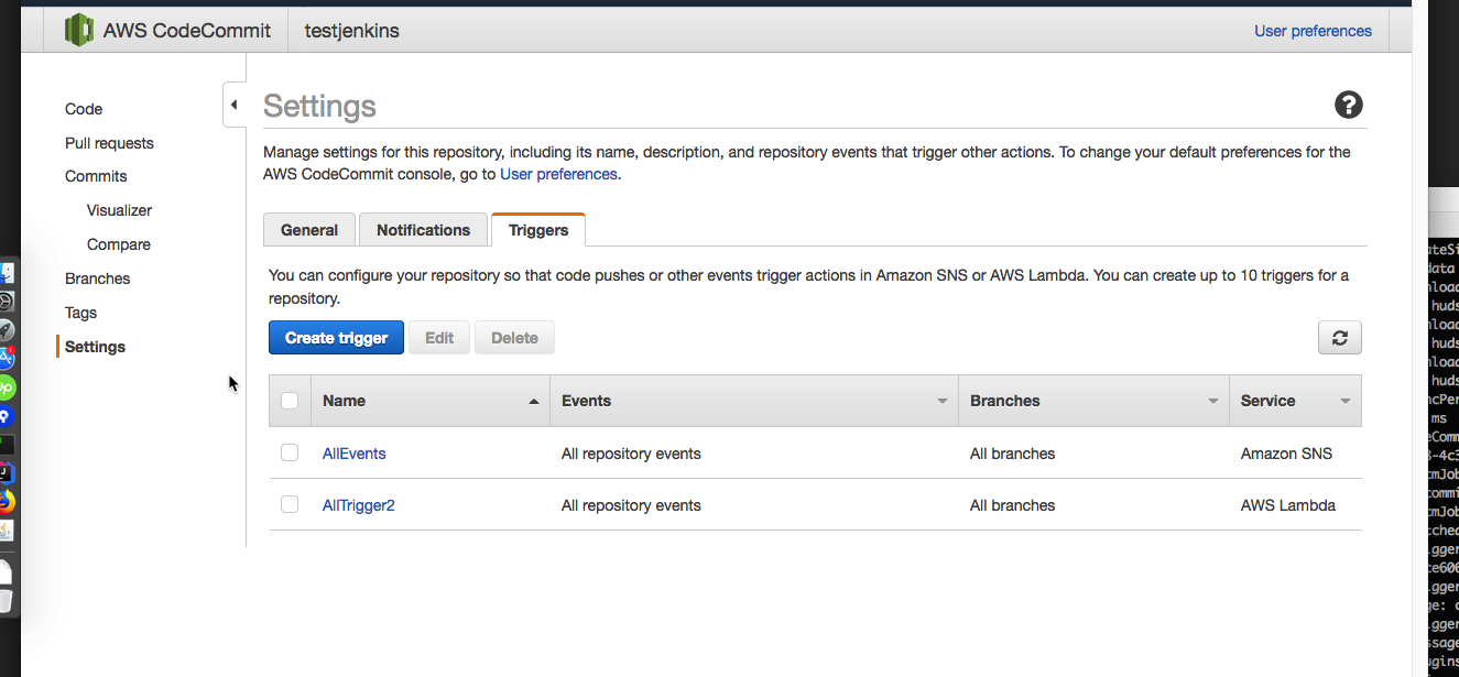 After Configuring The Aws Codecommit Trigger Plugin Build Dose Not Triggered With The New