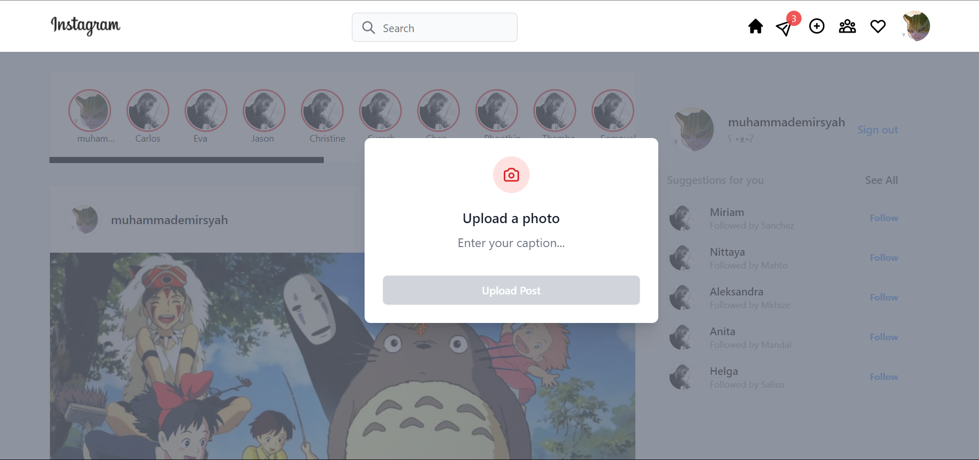 GitHub - emrsyah/instagram-clone: Instagram clone project, built with ...
