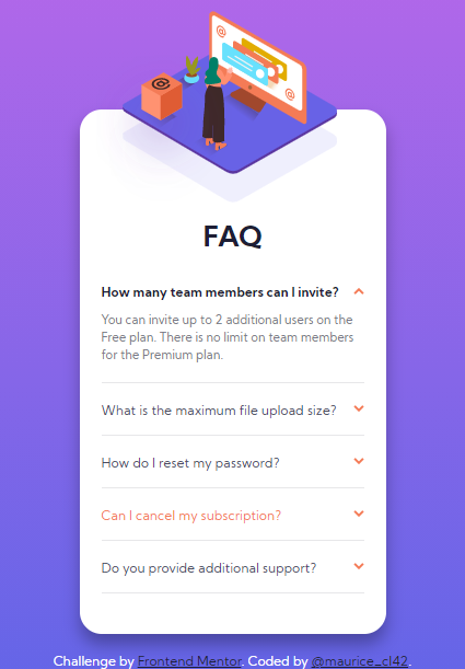 GitHub - maucarrasz/faq-main: A challenge from Frontend Mentor