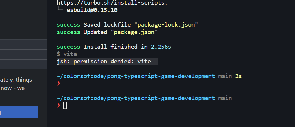 jsh: permission denied: vite · Issue #858 · stackblitz/webcontainer-core · GitHub