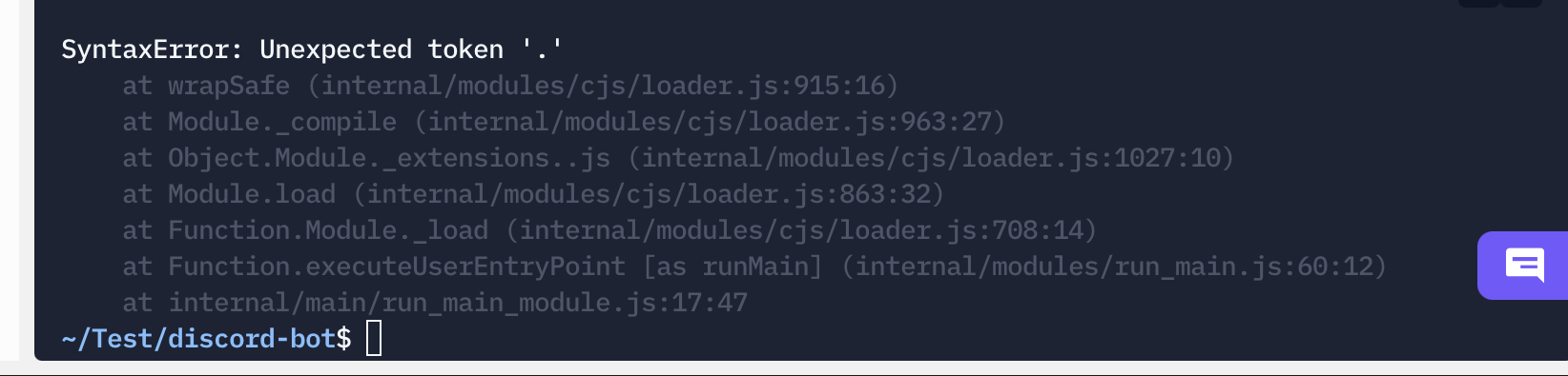 Syntaxerror Unexpected Token · Issue 123 · Tannergabrieldiscord Bot · Github