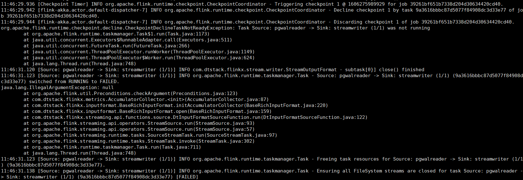 pgwal的local模式运行存在bug · Issue #289 · DTStack/chunjun · GitHub