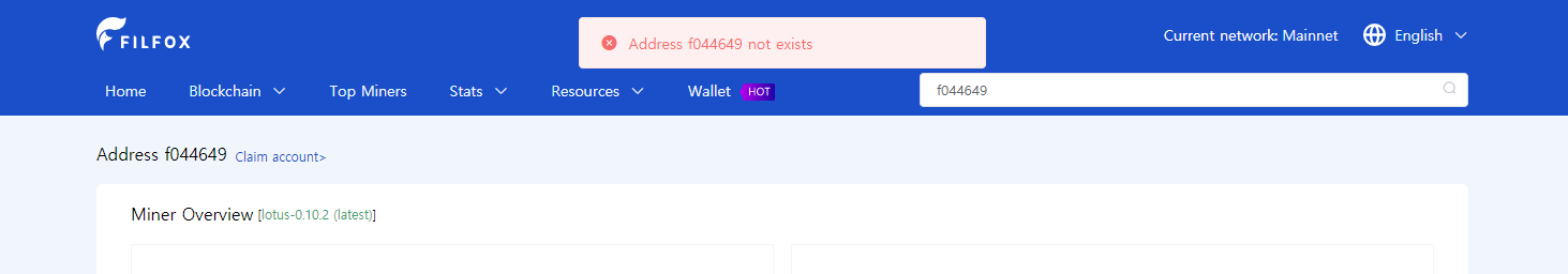 Miner ID cannot be searched in filfox · Issue #4474 · filecoin-project/lotus · GitHub