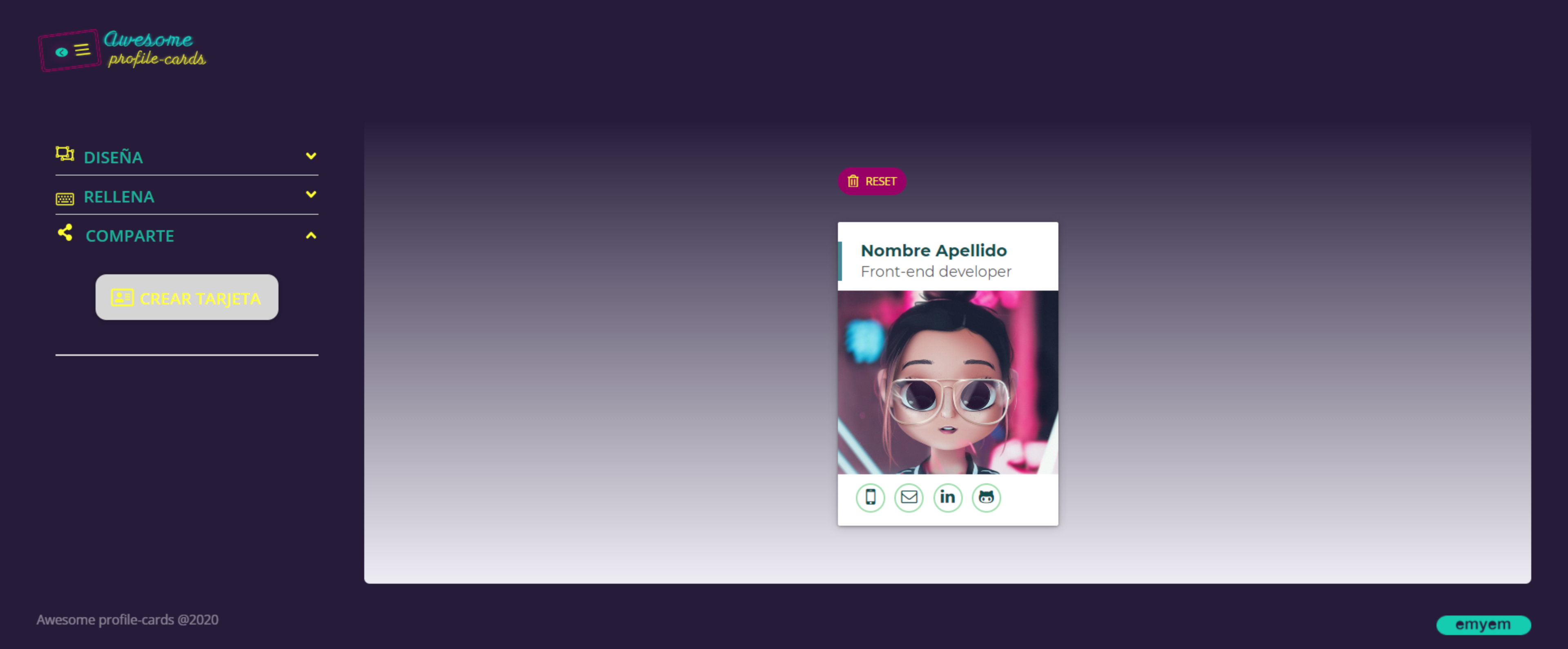GitHub - EstiBv/Awesome-Profile-Cards: App web develop with vanilla ...