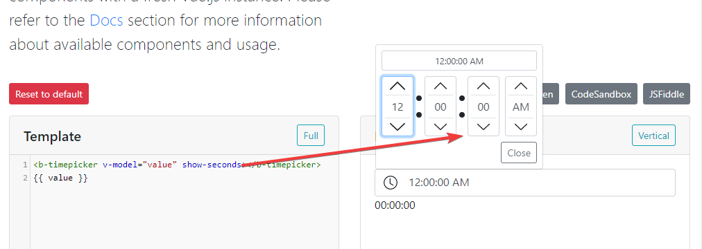 timepicker: Button only mode (bug seconds) · bootstrap-vue bootstrap-vue · Discussion #6211 · GitHub
