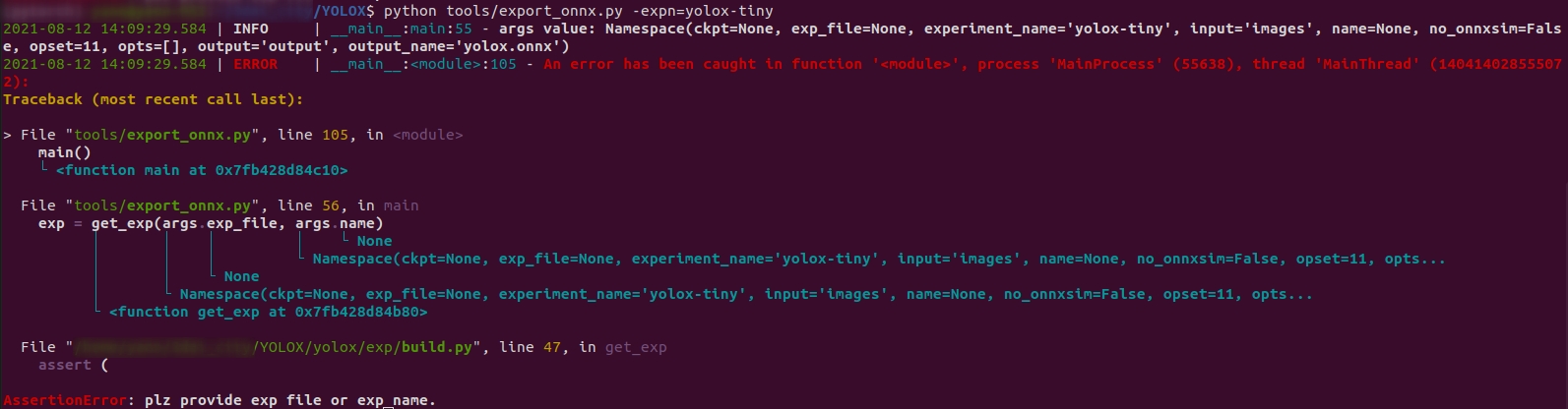 Can't export to ONNX · Issue #476 · Megvii-BaseDetection/YOLOX · GitHub