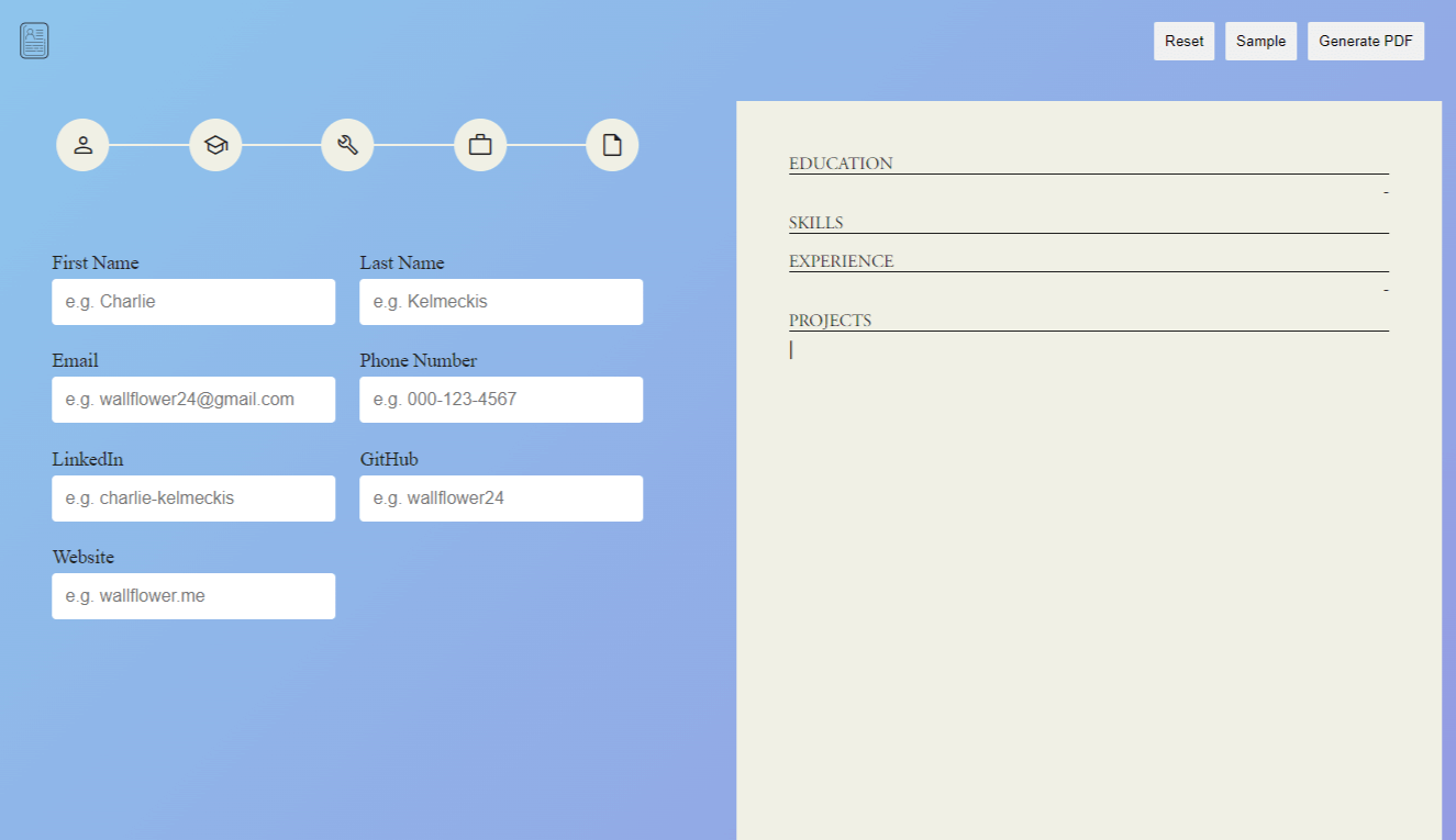 GitHub - Ruchita1010/resume-generator: Resume Generator for TheOdinProject