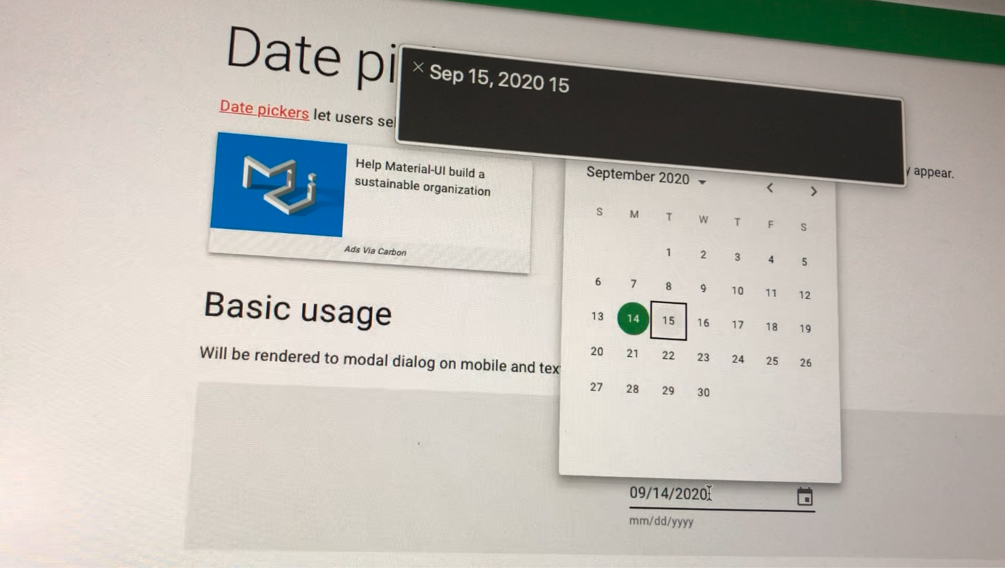 [DatePicker] A11y - read the date as current · Issue #2110 · mui/material-ui-pickers · GitHub