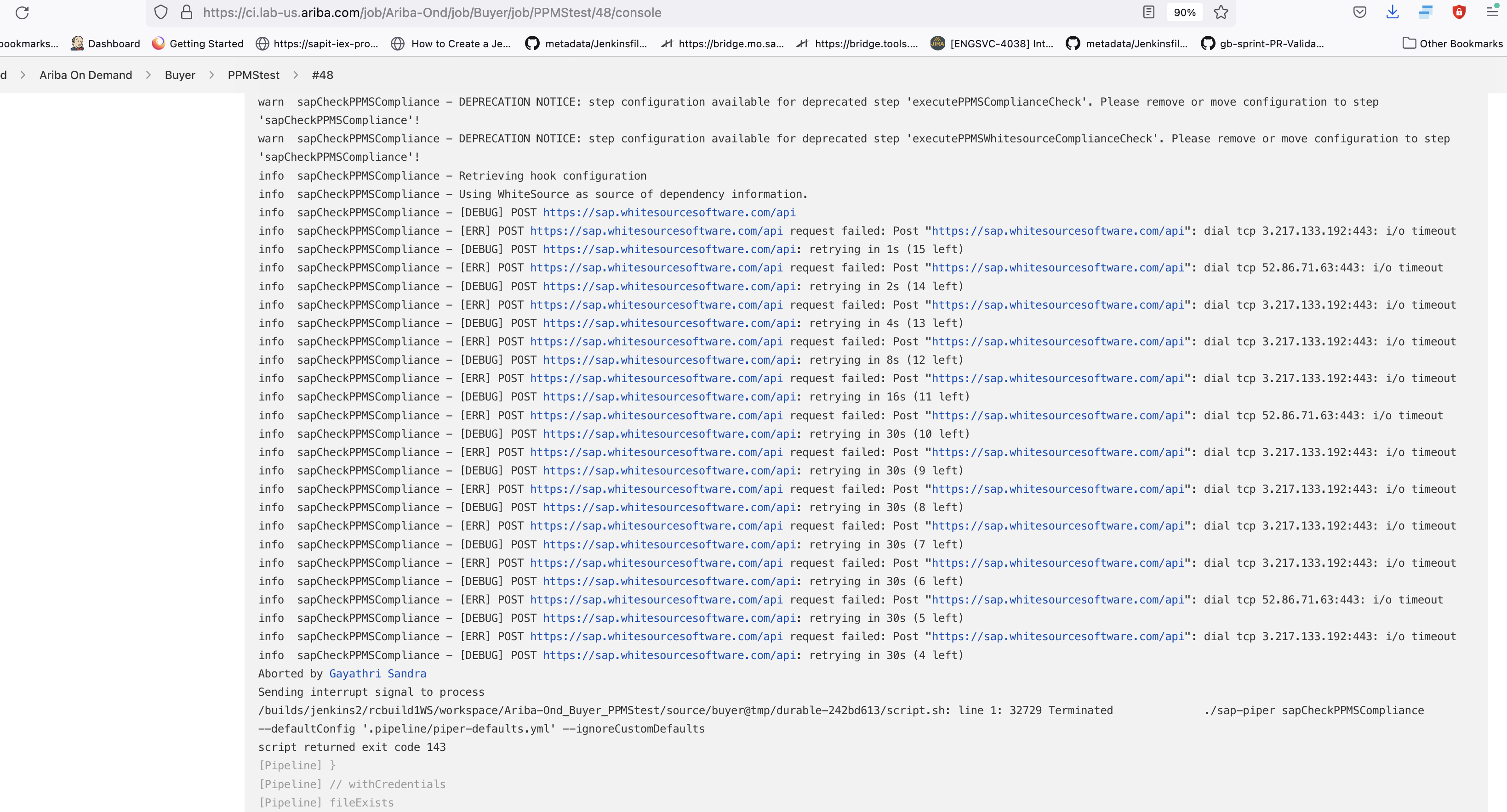 sapCheckPPMSCompliance piper pipeline is giving timeout error · Issue #4228 · SAP/jenkins ...