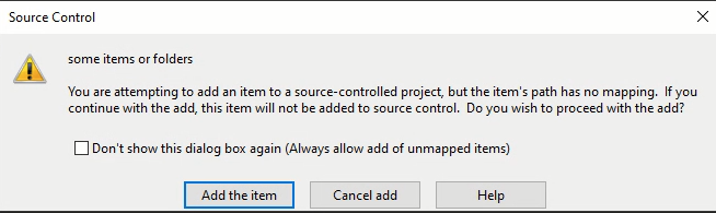 Unmapped warning dialog during restore in VS 2019 when bound to TFS · Issue #263 · xunit ...