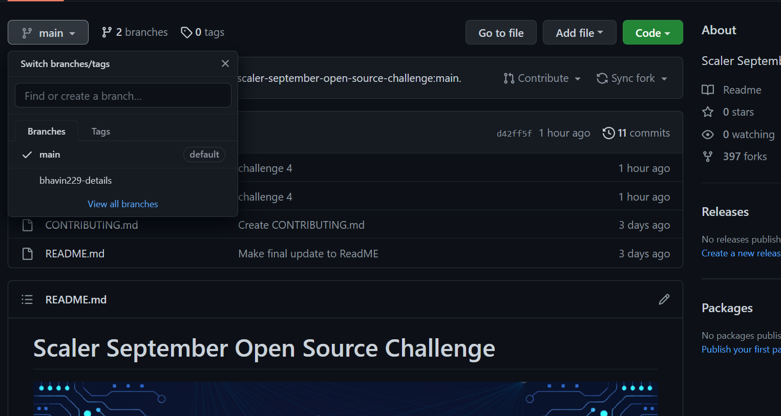 add bhavin · Issue #262 · scaleracademy/scaler-september-open-source-challenge-2022 · GitHub
