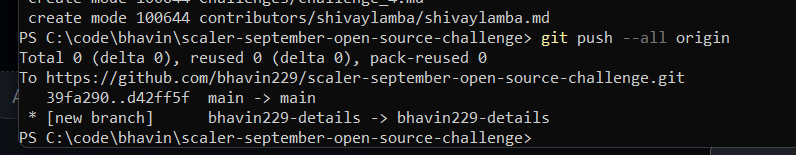 add bhavin · Issue #262 · scaleracademy/scaler-september-open-source-challenge-2022 · GitHub