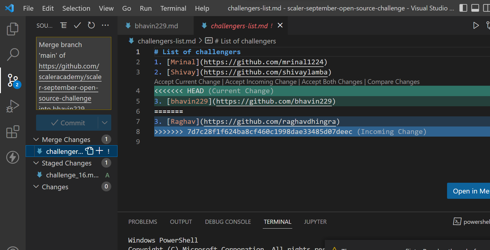 add bhavin · Issue #262 · scaleracademy/scaler-september-open-source-challenge-2022 · GitHub