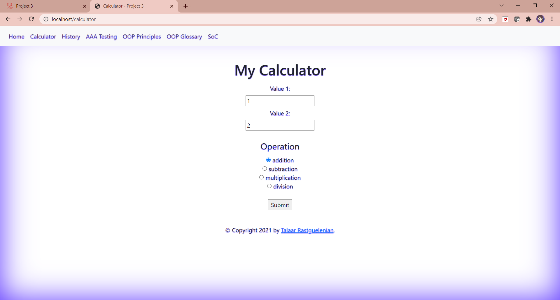 GitHub - tlr24/calc_project