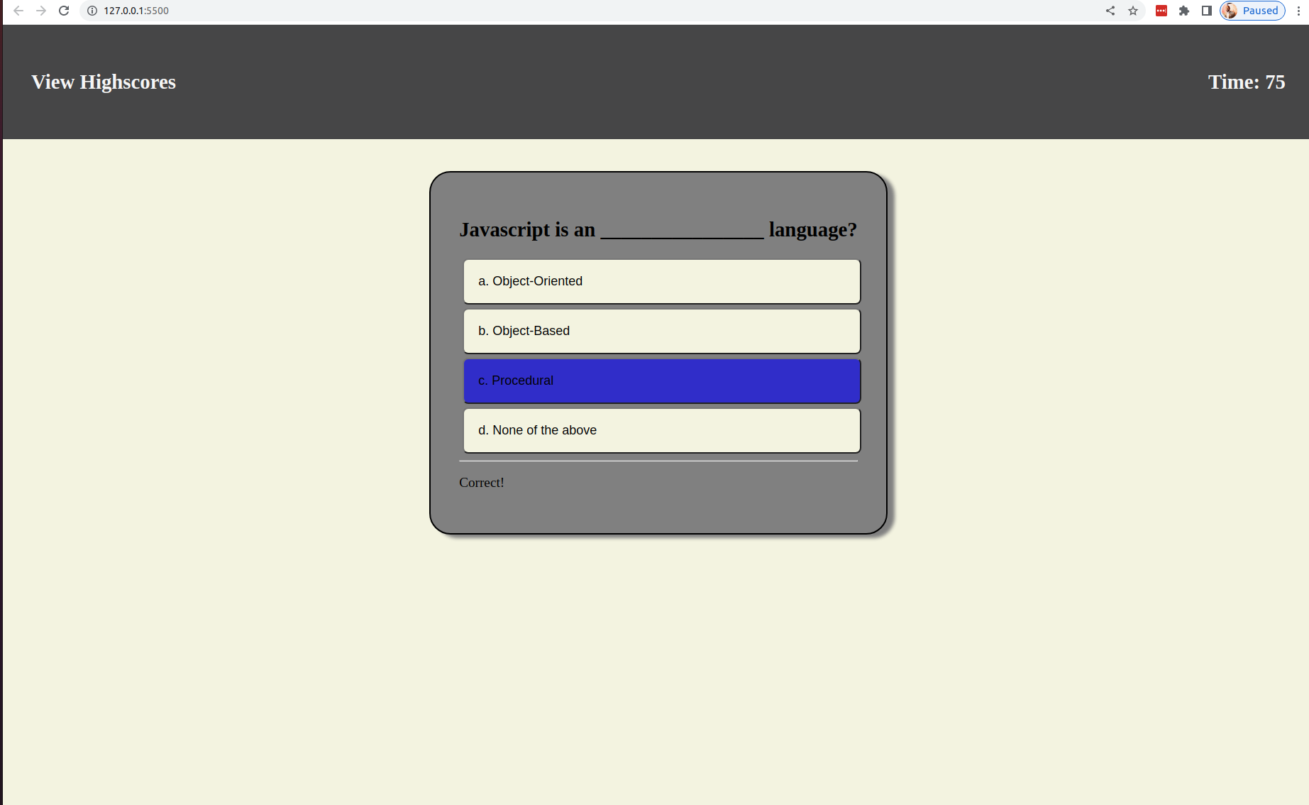 GitHub - mandrews78/Web-API-Code-Quiz: Module 4 Challenge homework