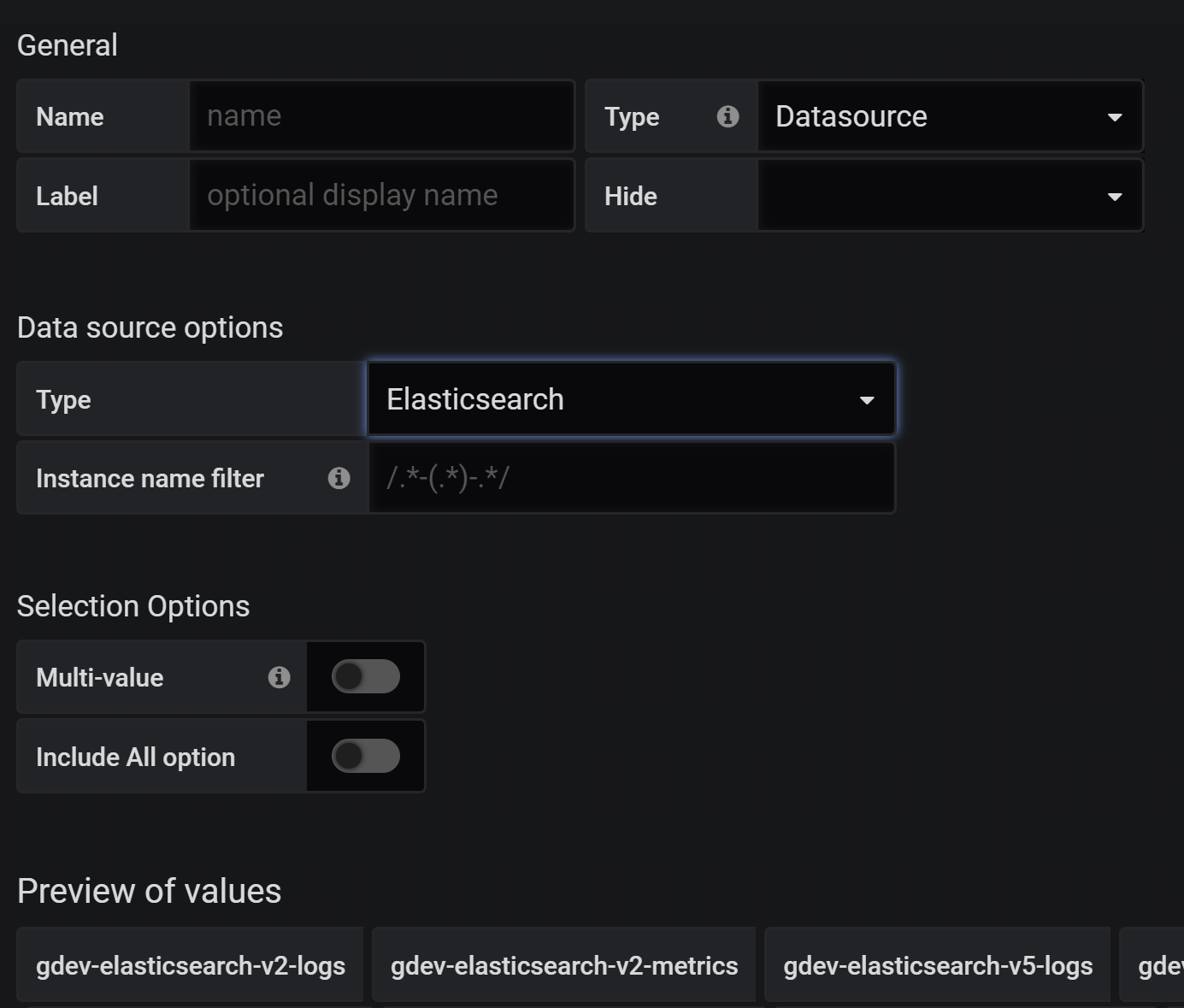 support template variables in datasource select · Issue #22443 · grafana/grafana · GitHub
