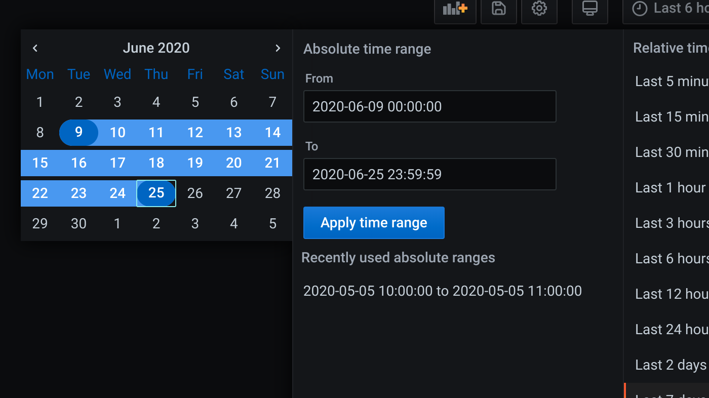 TimePicker: show selected range · Issue #19422 · grafana/grafana · GitHub