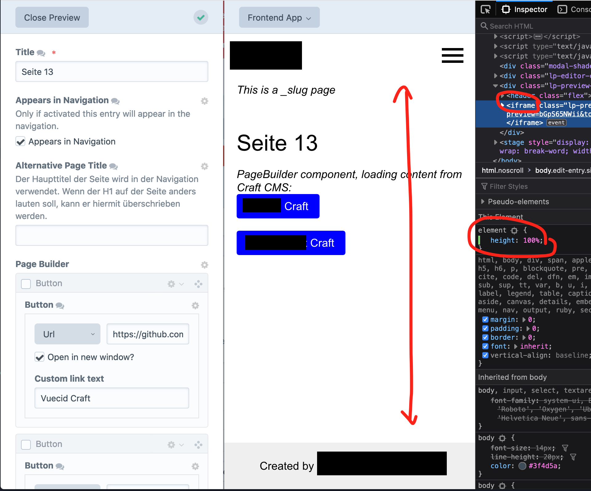 Preview: Style iframe with height: 100% · Issue #6031 · craftcms/cms ...