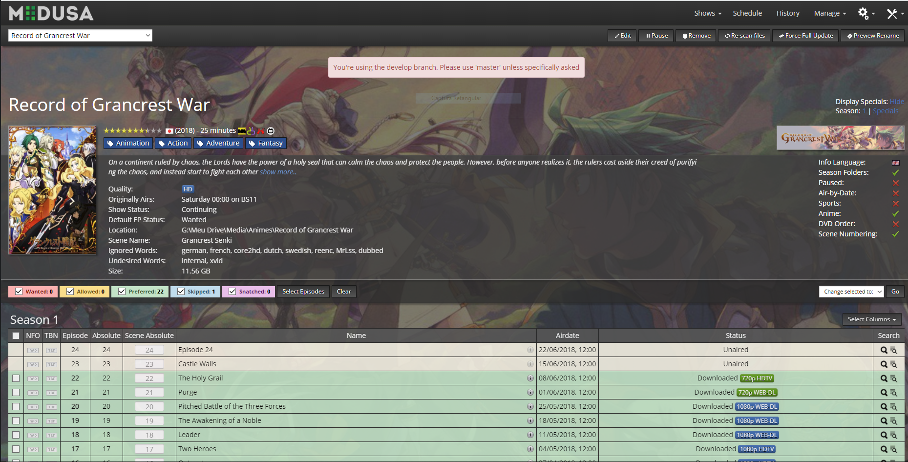 List of new episodes not being updated automatically · Issue #4331 · pymedusa/Medusa · GitHub