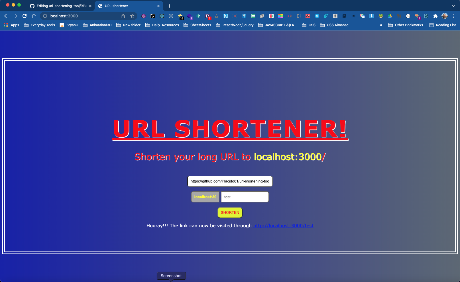 GitHub - Placido81/url-shortening-tool: Url Shortner you put your url in the input box and in ...