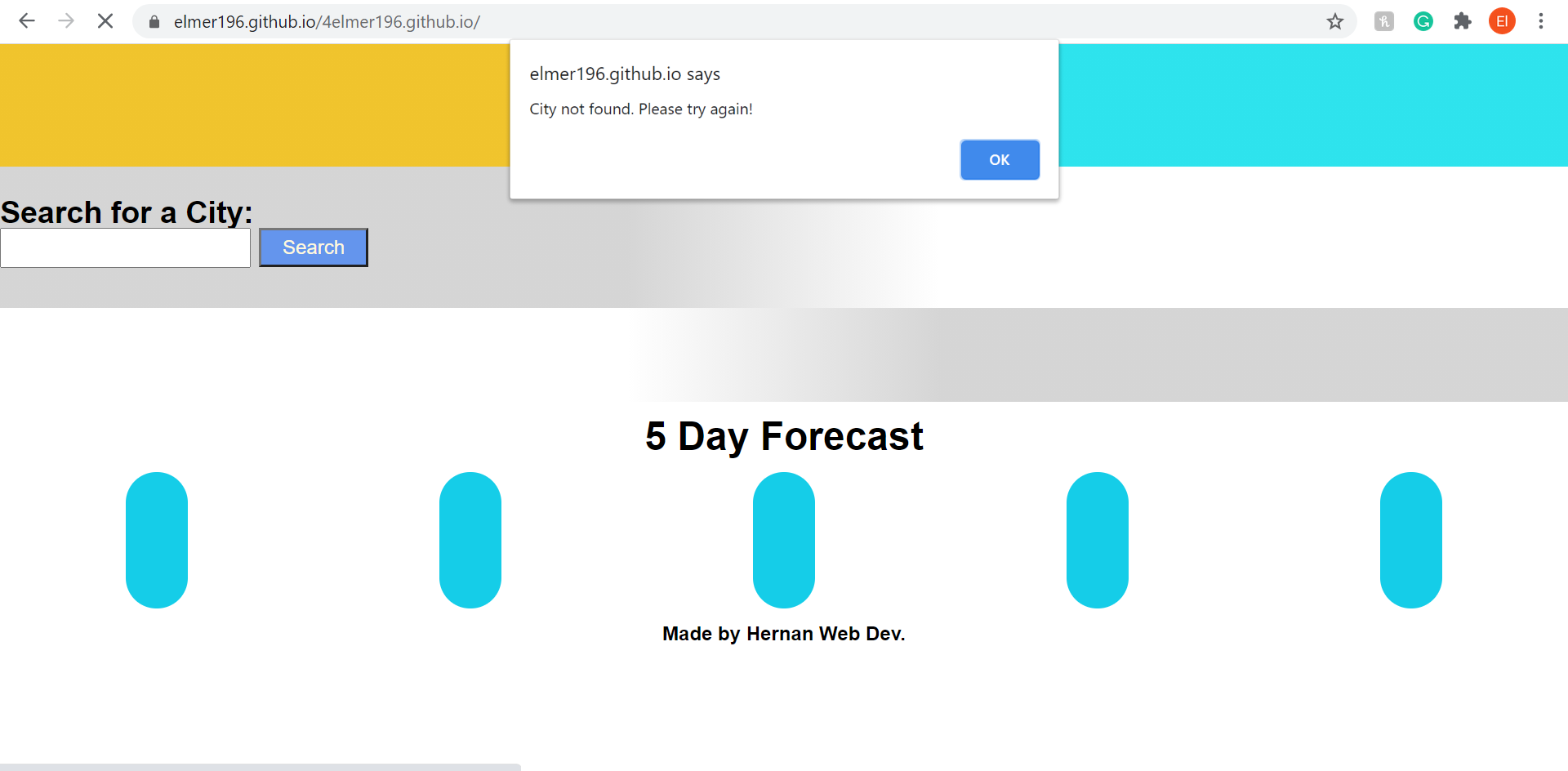 GitHub - Elmer196/Weather-Dashboard